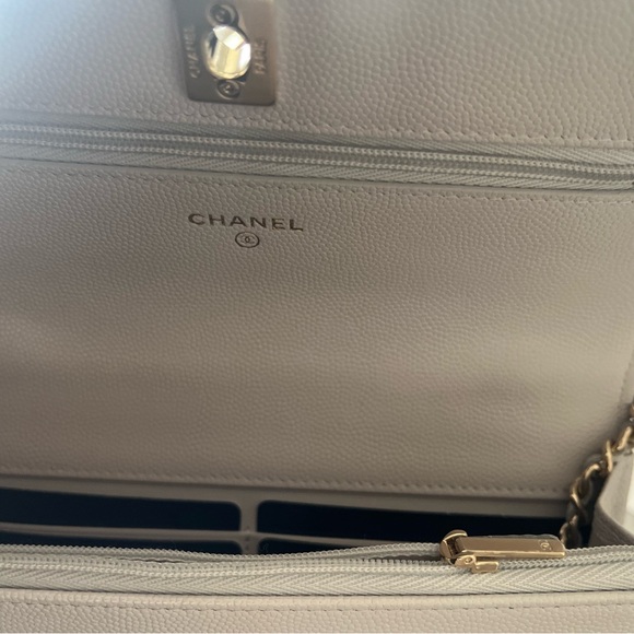 CHANEL | Bags | Chanel 25c Light Grey Grained Calfskin Shoulder Bag ...